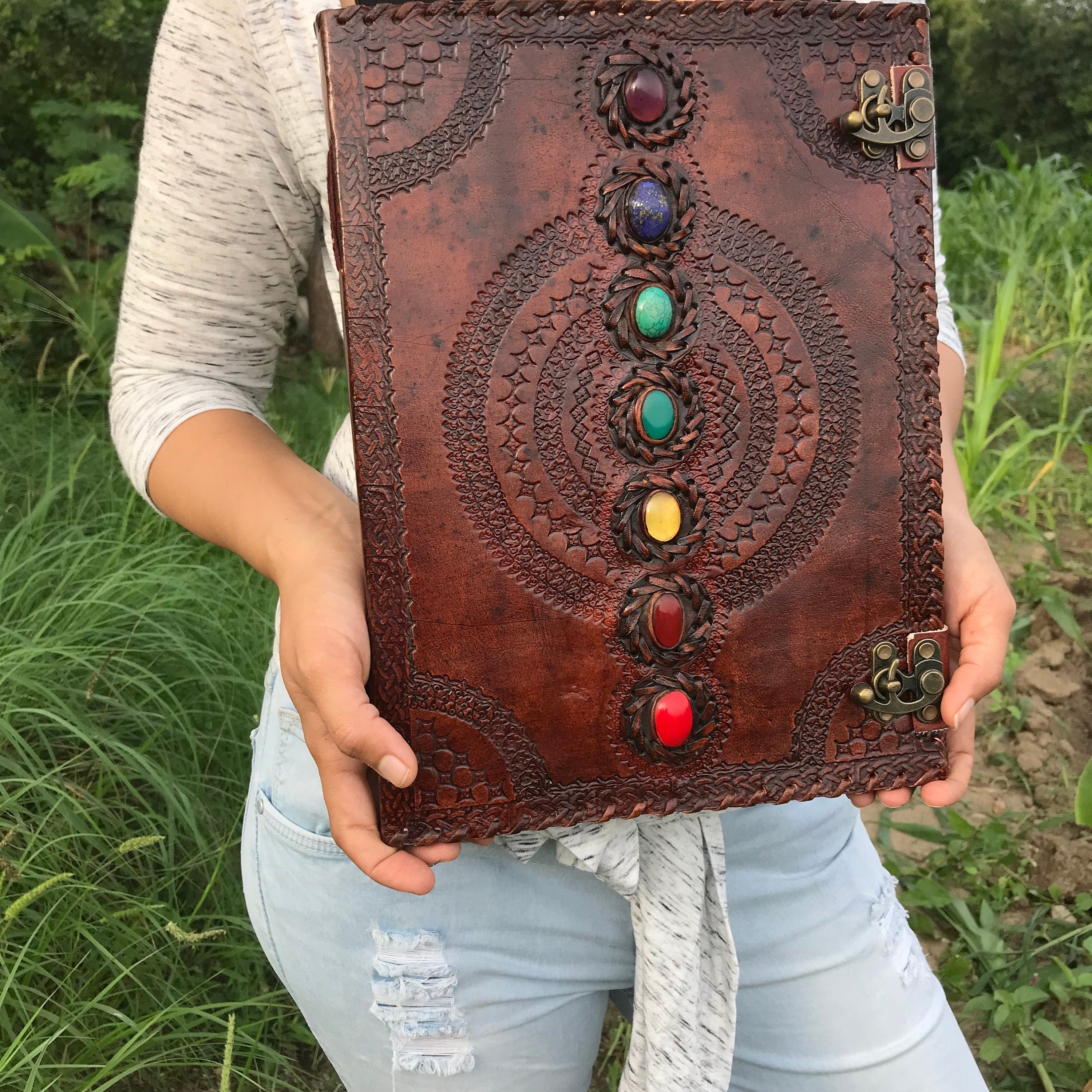 Magic Notebook With 7 Chakra Gems – gooob
