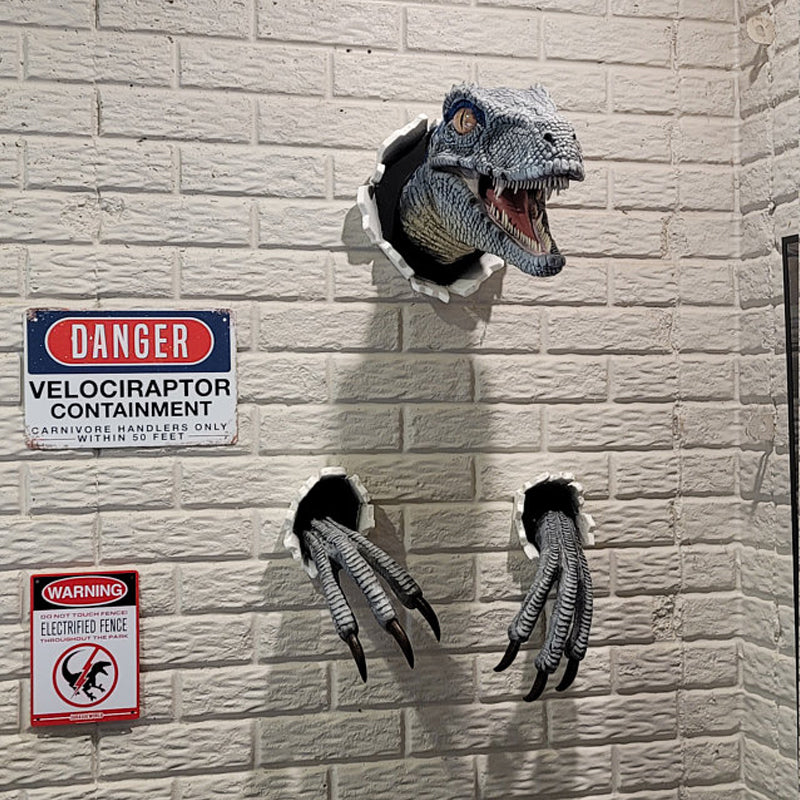 Wall Bursting Velociraptor Decorations – gooob