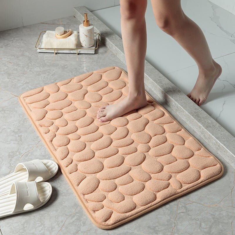 Cobblestone Embossed Bathroom Bath Mat – gooob