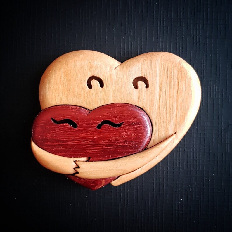 A Hug From My Heart For You (Handmade Wood Carvings) – gooob