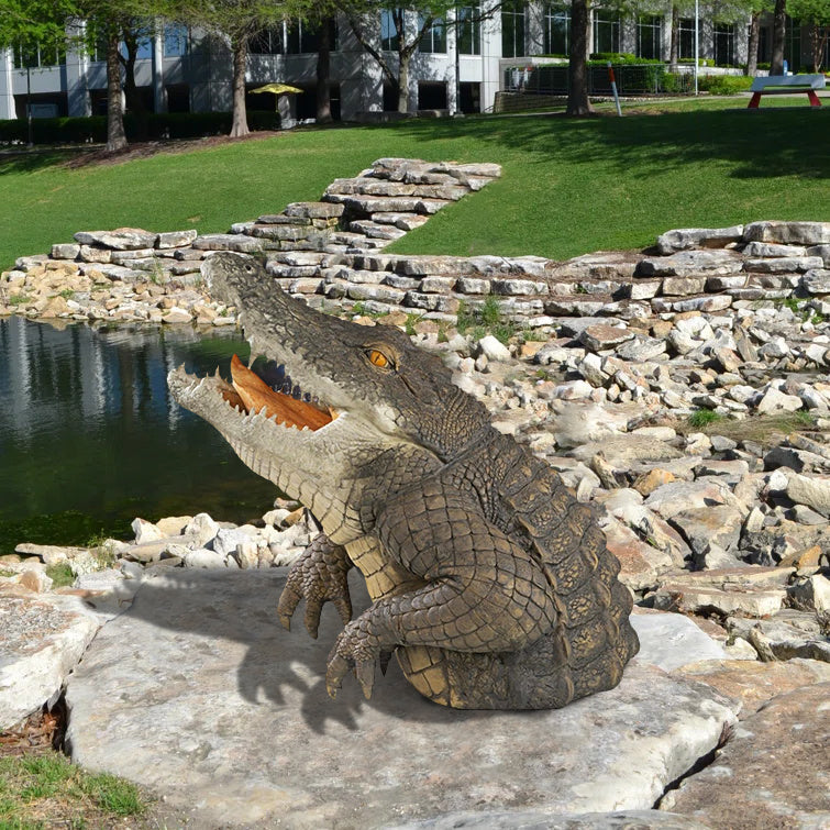 Garden Swamp Gator Statue – gooob